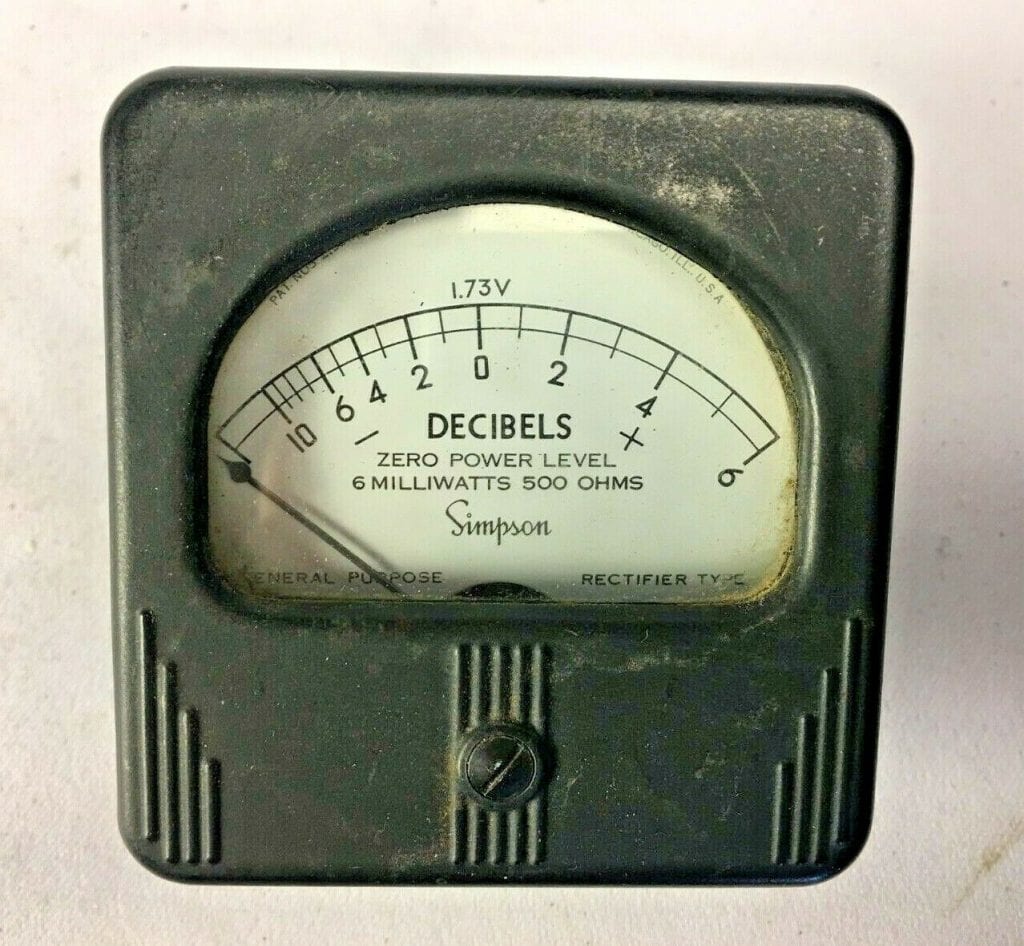 Simpson Decibel Panel Meter Vintage Classic – Vintage